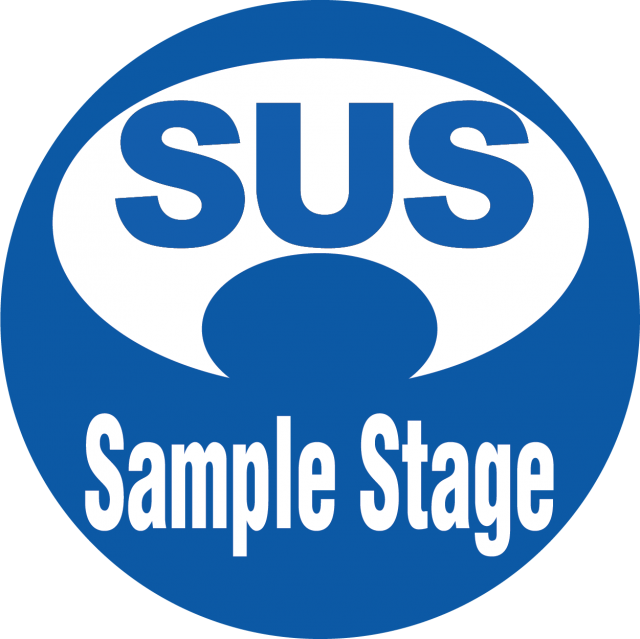 The sample stage is made of metal